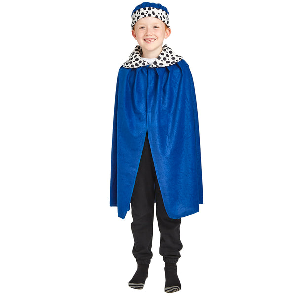 Blue Royal Queen / King cape costume with crown | Charlie Crow